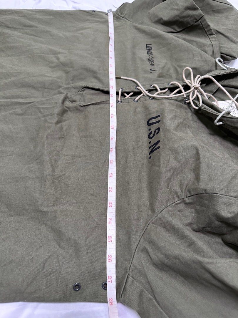 UNCLE FU | U.S.N. Stamped Lace Up Parka Jacket on Carousell