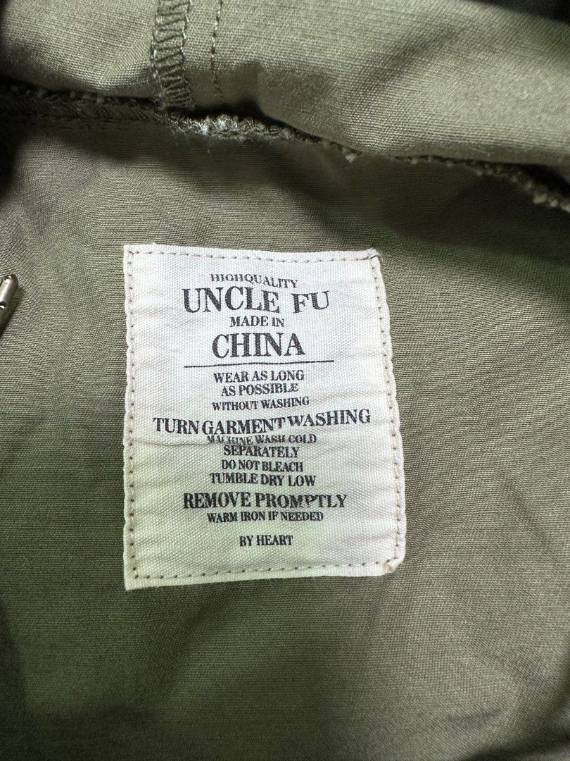 UNCLE FU | U.S.N. Stamped Lace Up Parka Jacket on Carousell