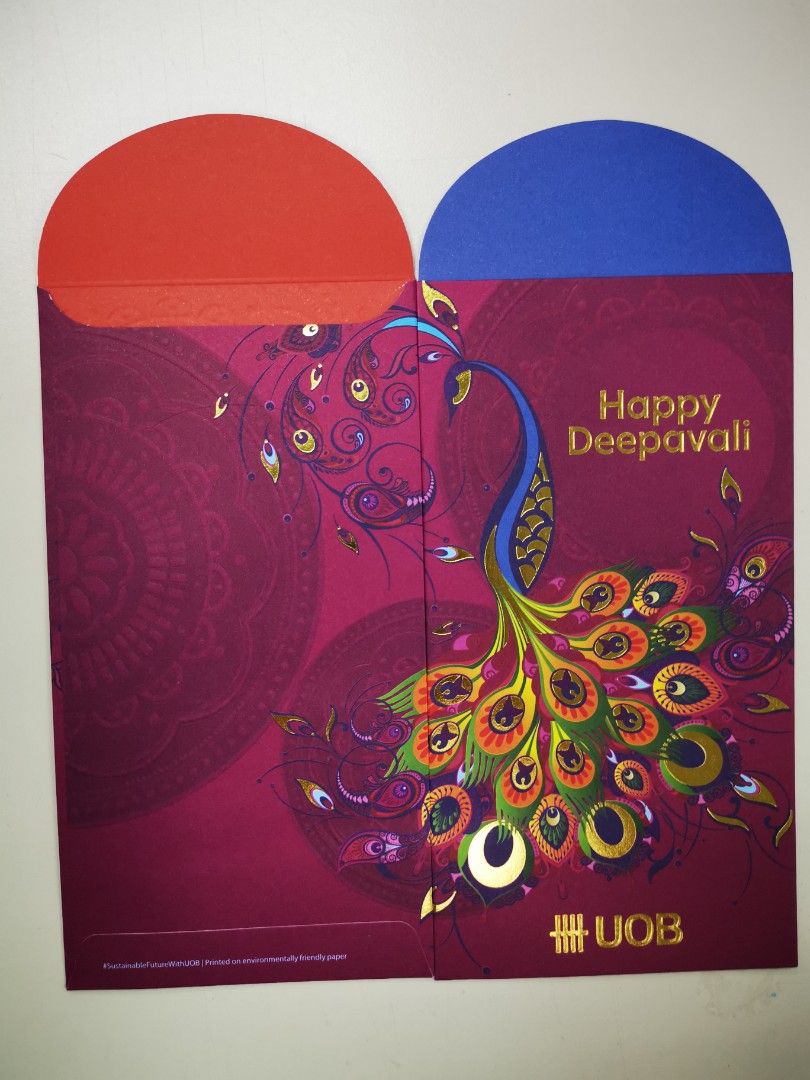 Uob Deepavali Sampul Duit Raya / Ang pow /Red packet, Hobbies & Toys ...