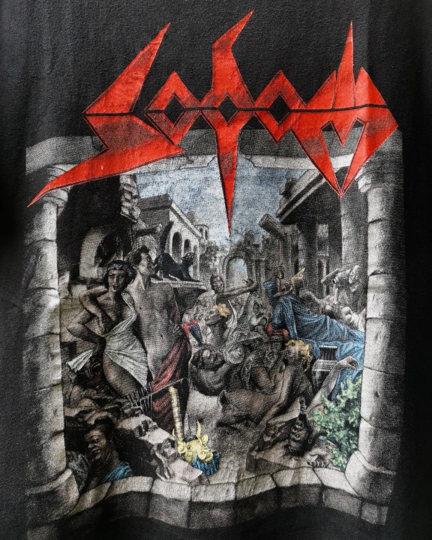 Vintage 80s SODOM Mortal Way Of Live 1988, Fesyen Pria, Pakaian ...