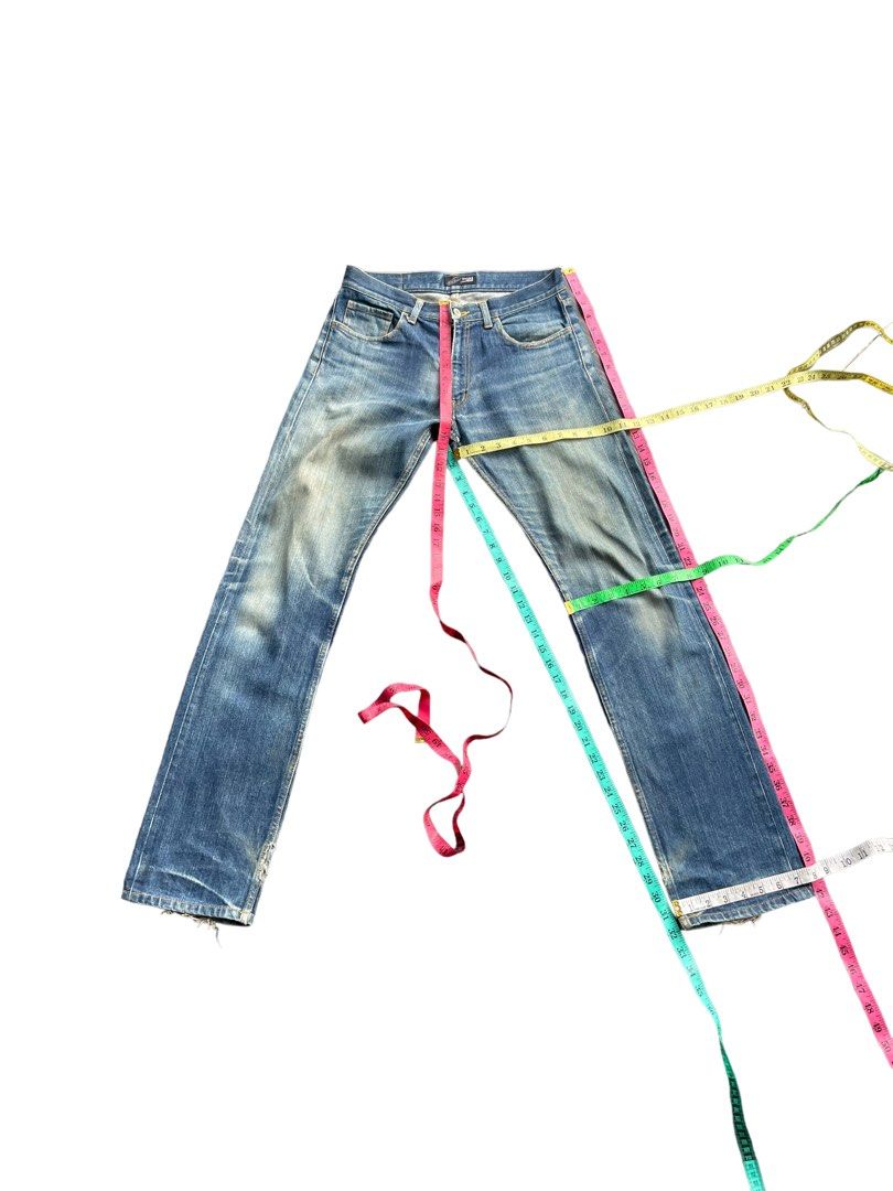 Vintage Beams Distresed denim, Men's Fashion, Bottoms, Jeans on Carousell