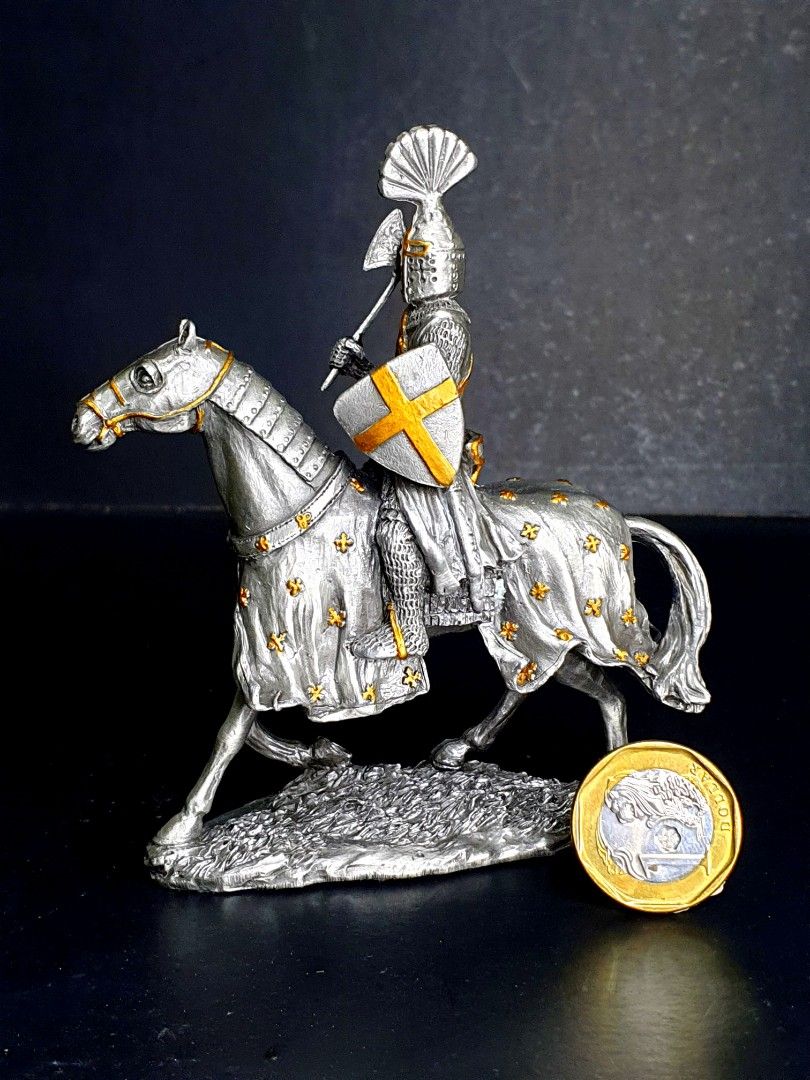Vintage Figurine Solid pewter Veronese Knight ancient warrior display ...