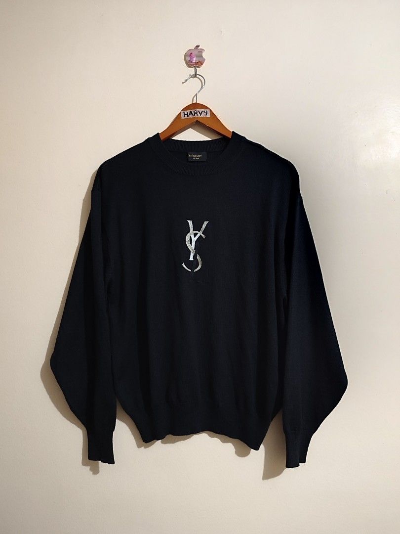 Vintage Knitted/sweater YSL Yves Saint Laurent, Men's Fashion, Tops ...