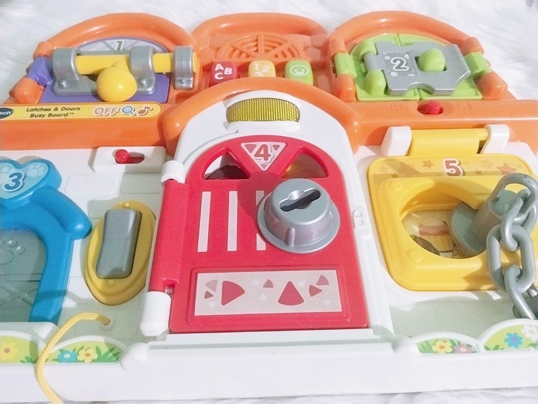 VTech Latches & Doors Busy Board, Babies & Kids, Infant Playtime on ...