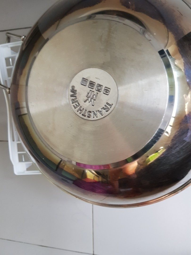 WMF 36cm Stainless steel wok, Furniture & Home Living, Kitchenware & Tableware, Cookware ...