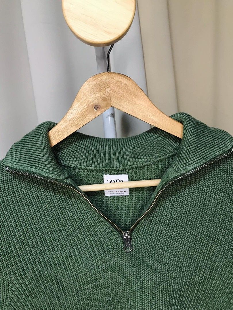 ZARA HALF ZIP MENS SWEATER on Carousell