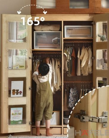 Zoomily music house wardrobe all solid wood children's combination ...