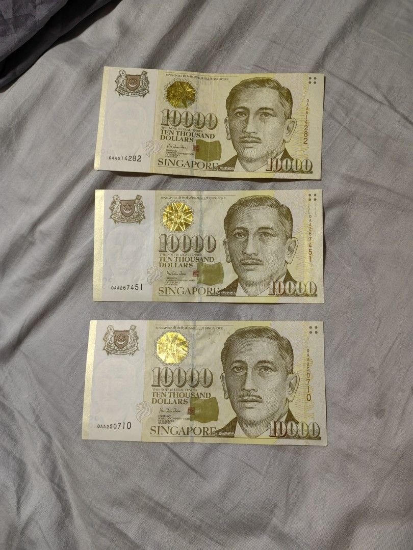 10k notes, ten thousand dollars SGD note , portrait series, Hobbies ...