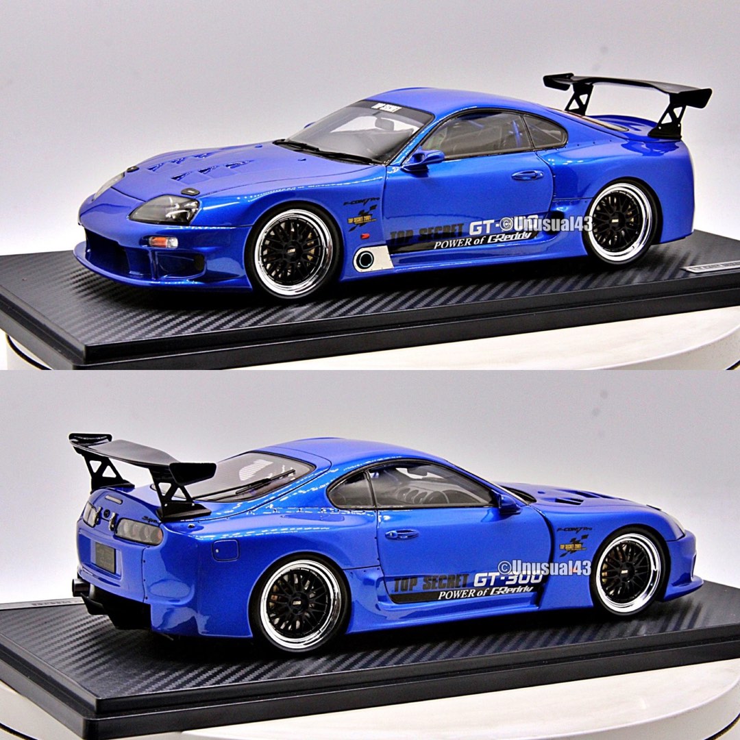1/18 Ignition Model Top Secret GT300 Supra (JZA80) Blue Metallic Toyota ...