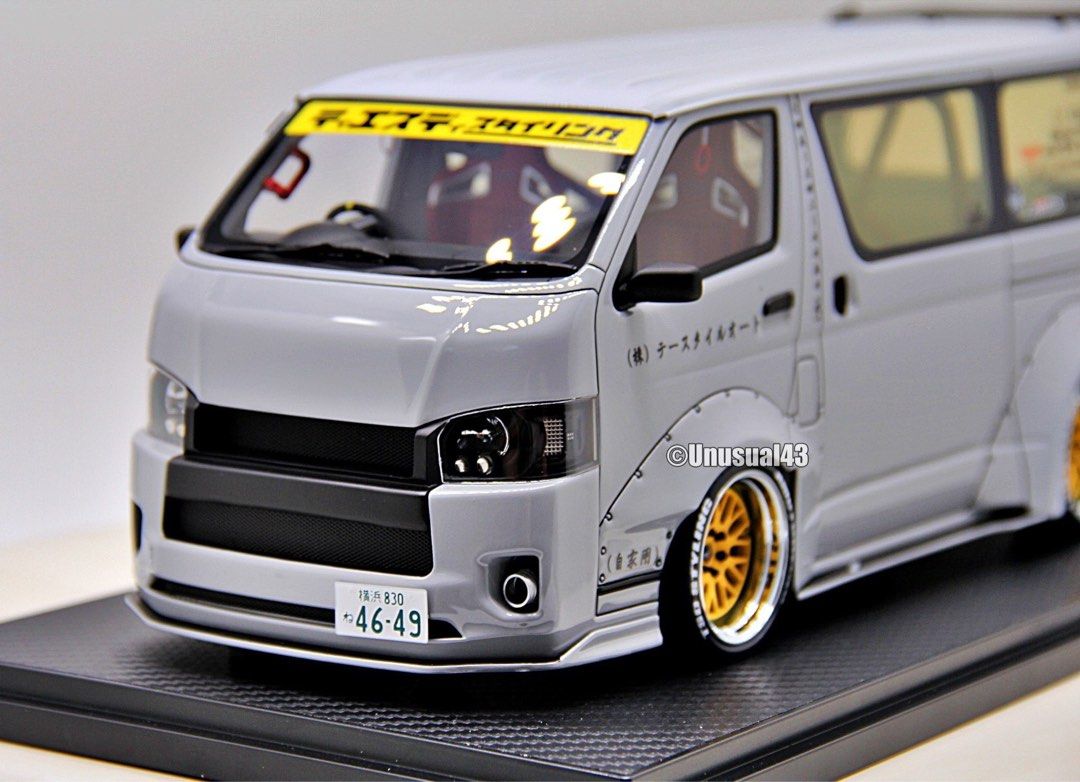 1/18 Ignition Model T･S･D WORKS HIACE Grey Toyota, Hobbies & Toys, Toys ...