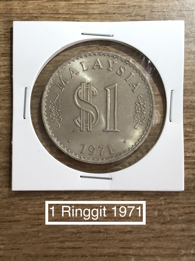 1971 Satu 1 Ringgit $1 Malaysia Parliament Coin Duit Syiling Shilling ...