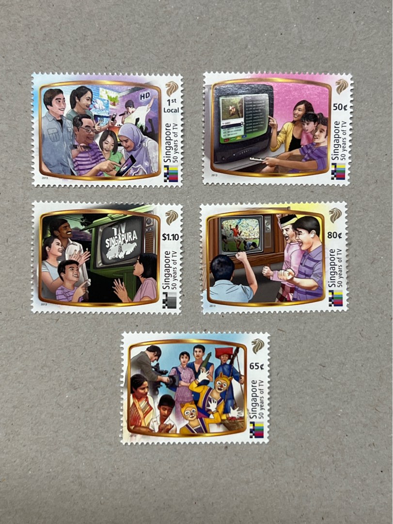 2013 Singapore 50 years of TV stamp, Hobbies & Toys, Memorabilia ...