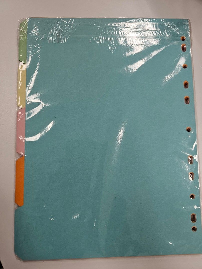2 packs of A4 index divider (5 colours) File, Hobbies & Toys ...