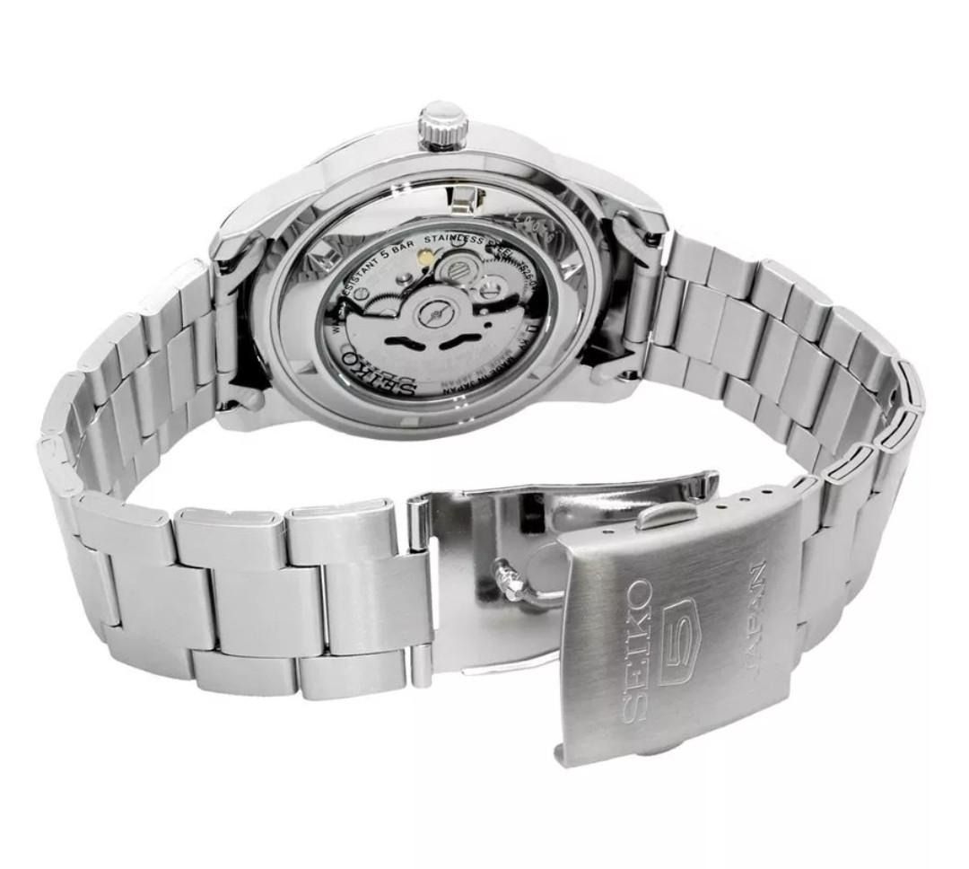 3501) SEIKO 5 SPORTS (JAPAN MADE) AUTOMATIC SILVER STAINLESS STEEL BAND ...