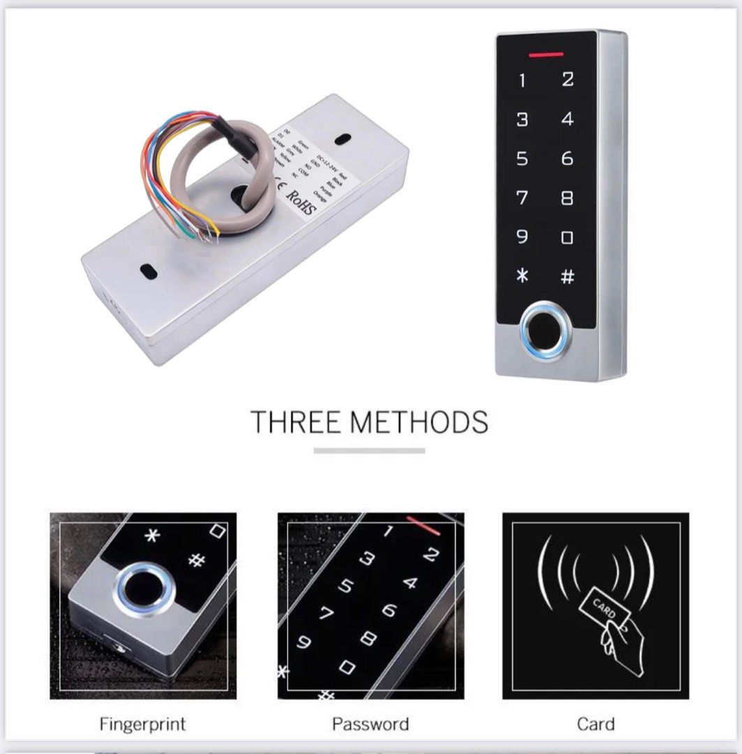 7-STAR* Tuya Wifi IP68 Waterproof 3 in 1 Fingerprint/Keypad Pin/Mifare ...