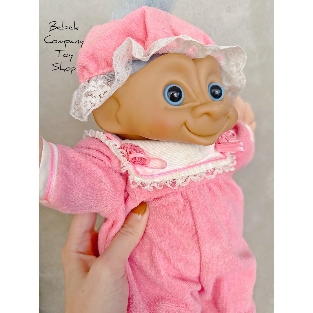 寶寶裝 1991年 12吋 gem troll 星星 寶石 醜娃 巨魔娃娃 幸運小子 trolls 古董玩具 玩具總動員, 哩哩扣扣, 其他在旋轉拍賣