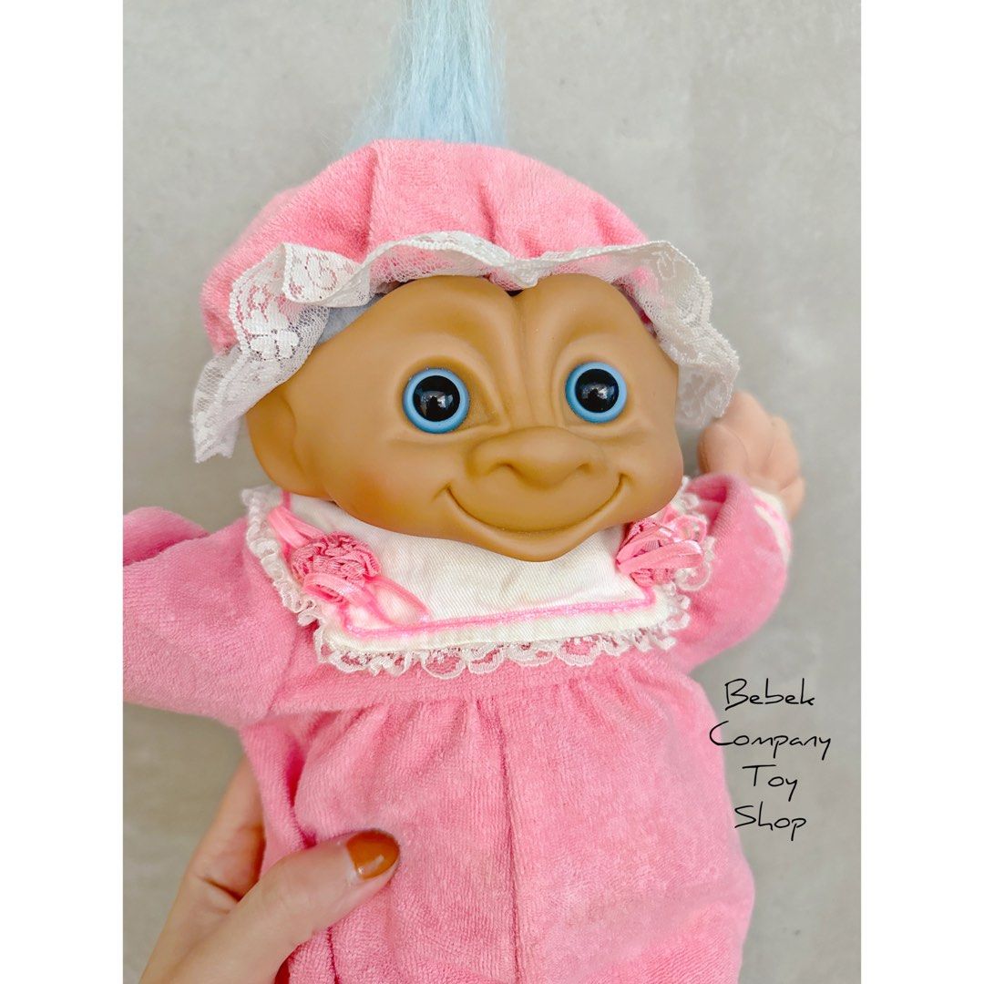 寶寶裝 1991年 12吋 gem troll 星星 寶石 醜娃 巨魔娃娃 幸運小子 trolls 古董玩具 玩具總動員, 哩哩扣扣, 其他在旋轉拍賣