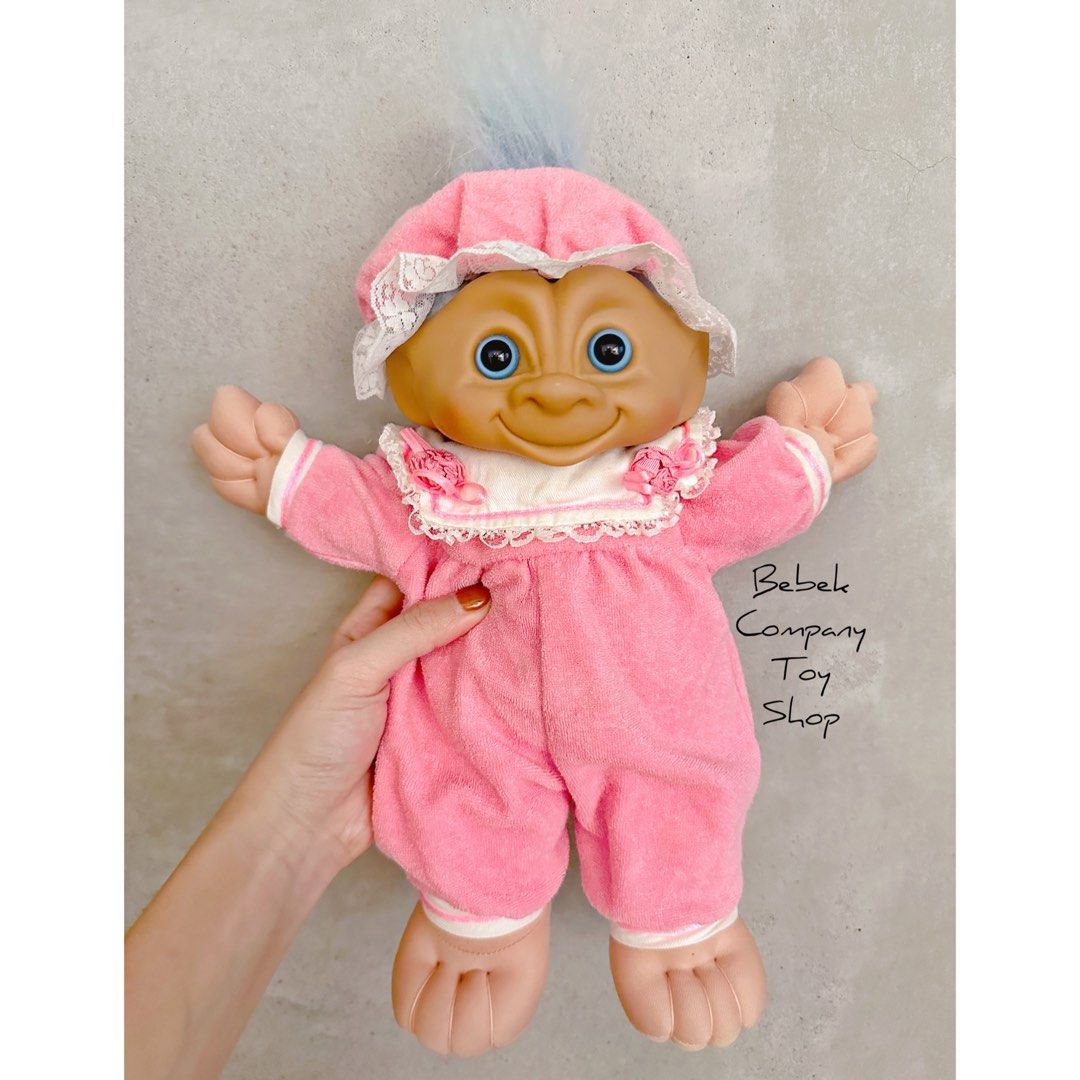 寶寶裝 1991年 12吋 gem troll 星星 寶石 醜娃 巨魔娃娃 幸運小子 trolls 古董玩具 玩具總動員, 哩哩扣扣, 其他在旋轉拍賣