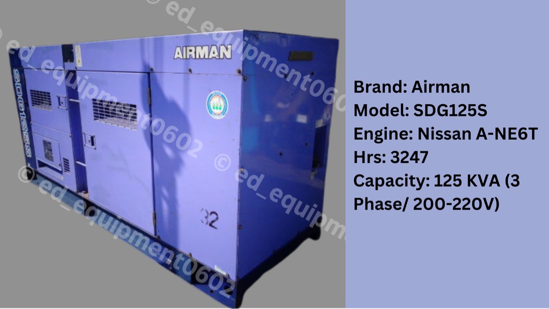 Airman Generator, Commercial & Industrial, Construction Tools & Equipment on Carousell