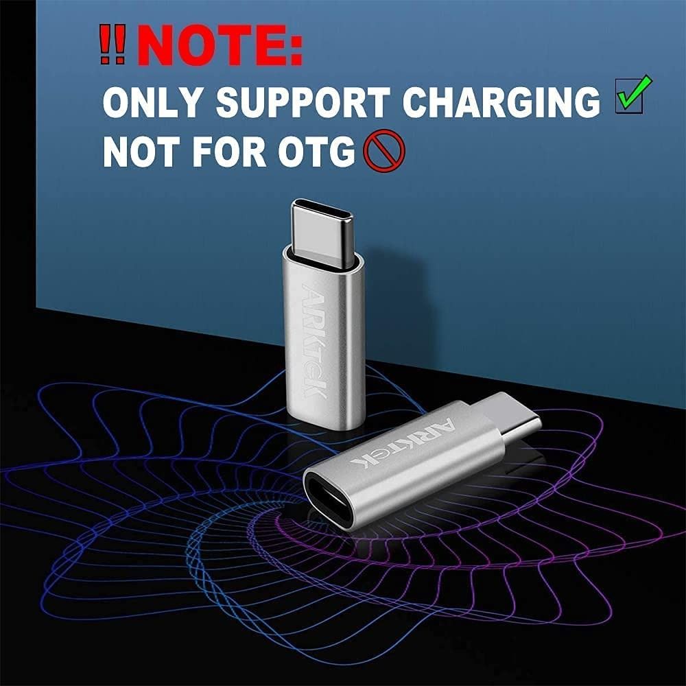 ARKTEK USB-C Adapter i OS Lighting Cable (Female) to USB Type C (Male ...