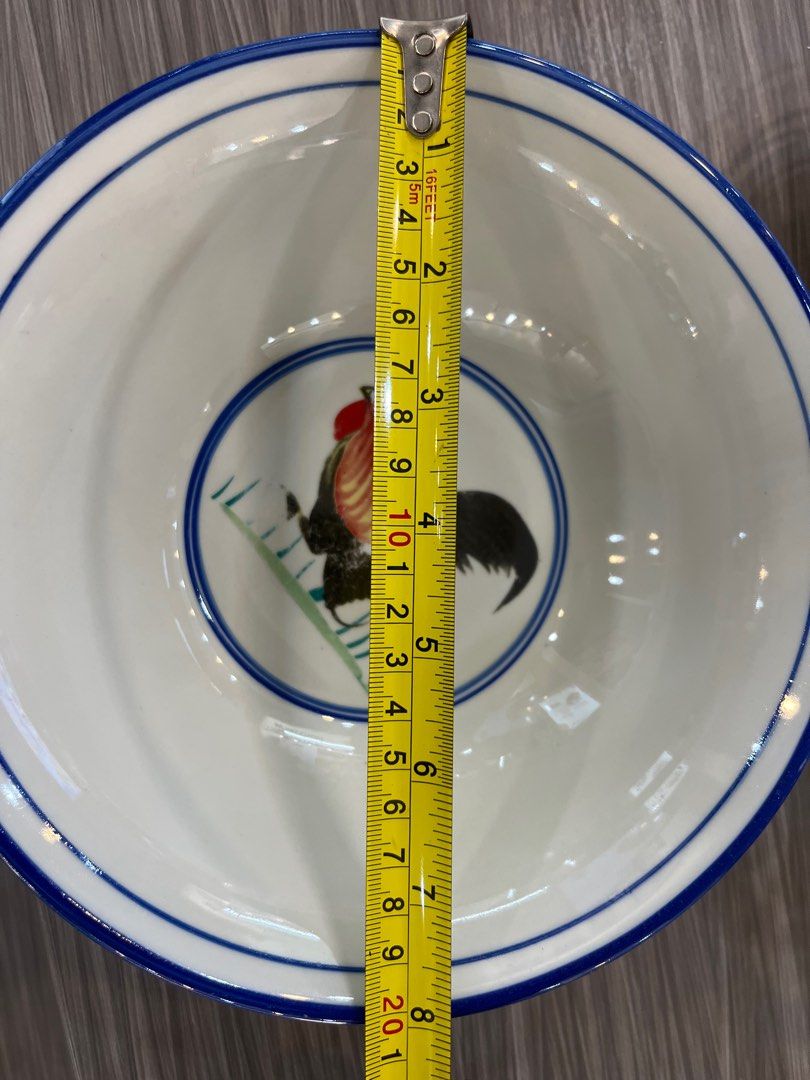 Authentic 8 inch wide Chicken bowl, Furniture & Home Living ...