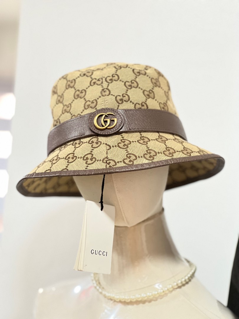Authentic Gucci monogram brown bucket hat on Carousell