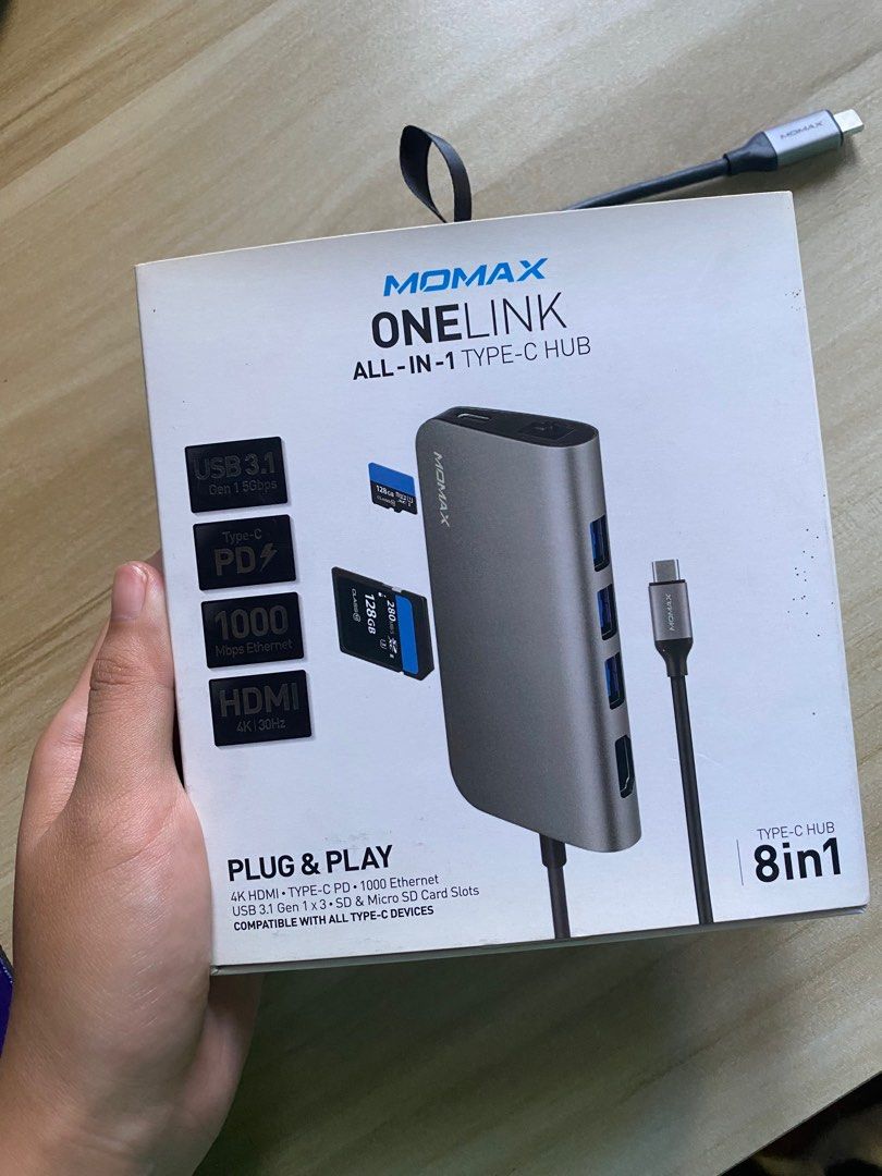 Authentic Momax OneLink Type-C Hub, Mobile Phones & Gadgets, Mobile ...