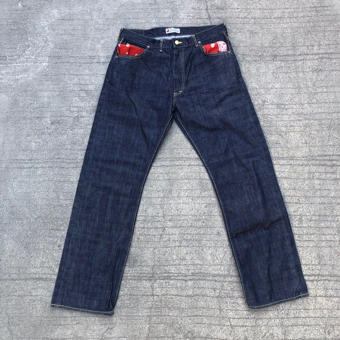 Bapesta Selvedge Pants, Men's Fashion, Bottoms, Jeans on Carousell