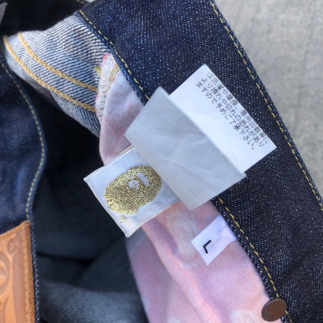 Bapesta Selvedge Pants, Men's Fashion, Bottoms, Jeans on Carousell