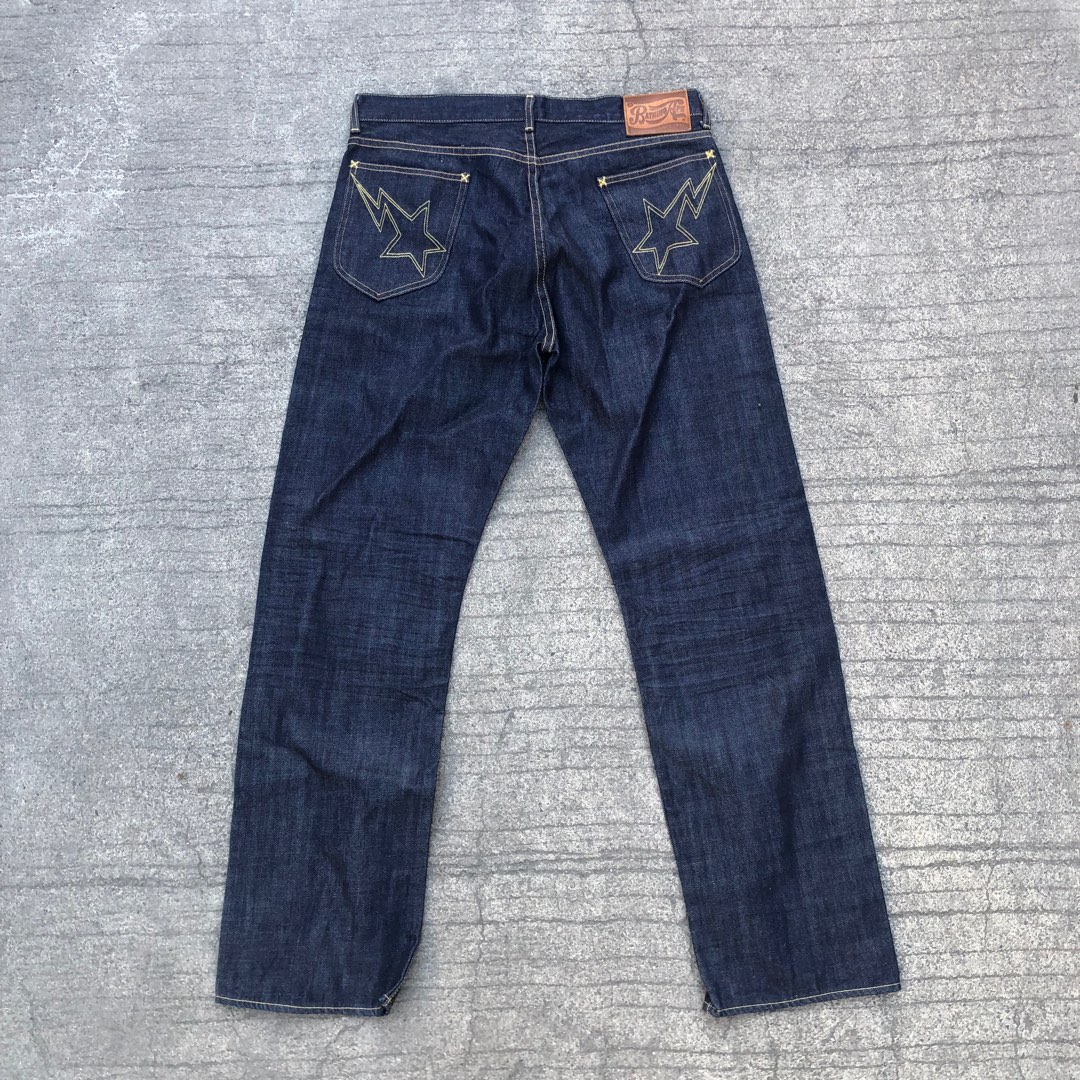 Bapesta Selvedge Pants, Men's Fashion, Bottoms, Jeans on Carousell