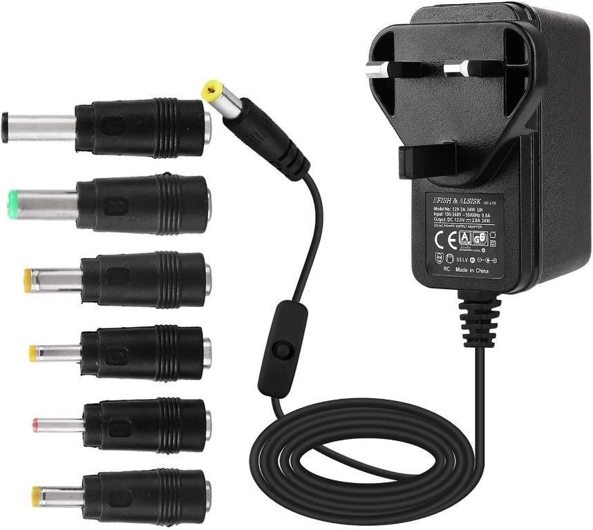 [BNIB] EFISH & ALSISK (12V2A24WUK) 12V/2A/24W Universal Switching Power ...