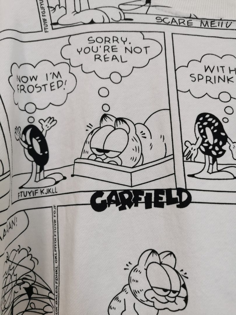 *BRAND NEW* GARFIELD COMIC STRIP SWEATER, Women's Fashion, Coats ...