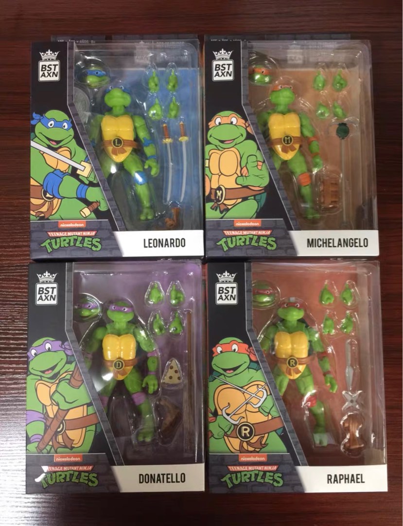 BST AXN TEENAGE MUTANT NINJA TURTLES - SET OF 4 5" FIGURES MICHELANGELO ...
