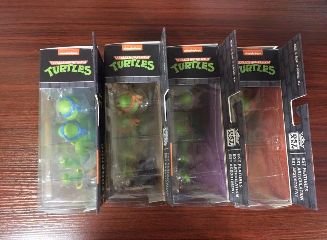 BST AXN TEENAGE MUTANT NINJA TURTLES - SET OF 4 5" FIGURES MICHELANGELO ...
