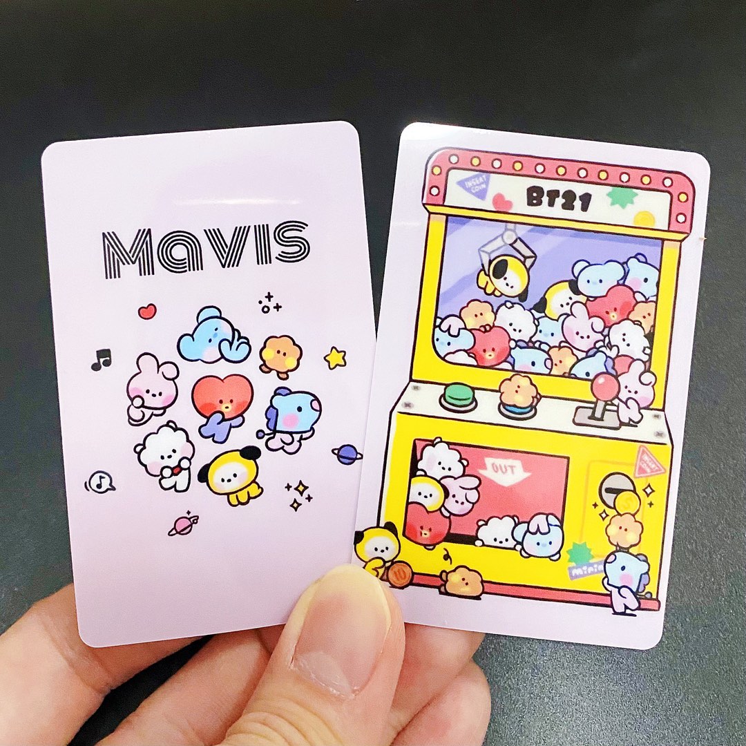 BT21 EZLINK CARD STICKER CUSTOMISE / BT 21 LOGO STICKERS, Hobbies ...