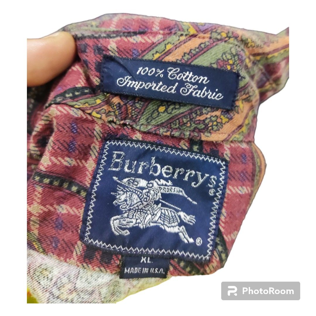 Vintage Burberrys shirt made in USA Batik edition, Men's Fashion, Tops & Sets, Tshirts & Polo ...