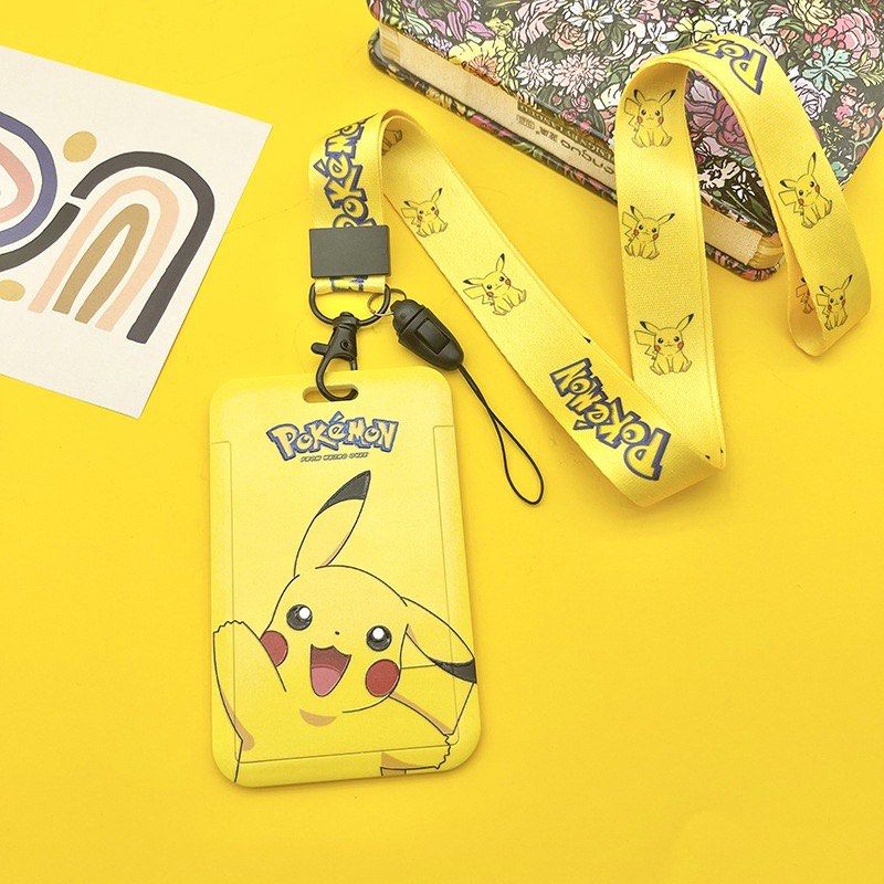 Cartoon Pokemon Pikachu Card Holder unisex/Students Card Holder With ...