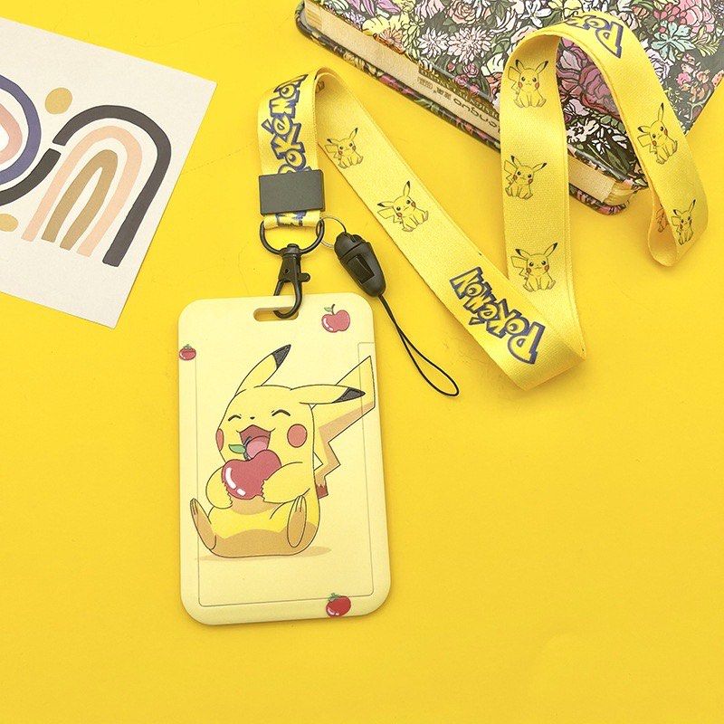 Cartoon Pokemon Pikachu Card Holder unisex/Students Card Holder With ...