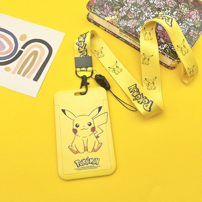 Cartoon Pokemon Pikachu Card Holder unisex/Students Card Holder With ...