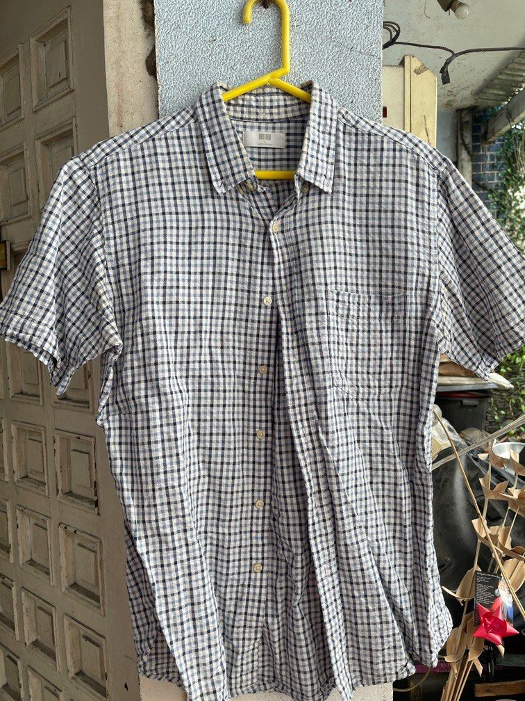Checkered polo uniqlo, Men's Fashion, Tops & Sets, Tshirts & Polo ...