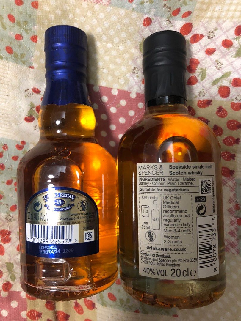Chivas Regal 18 blended whisky 200ml Speyside single malt Scotch whisky 12 years 20cl, 嘢食 & 嘢飲 ...