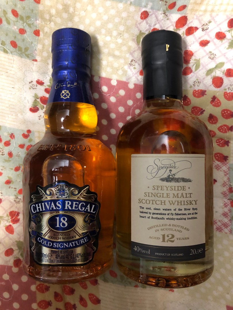 Chivas Regal 18 blended whisky 200ml Speyside single malt Scotch whisky 12 years 20cl, 嘢食 & 嘢飲 ...