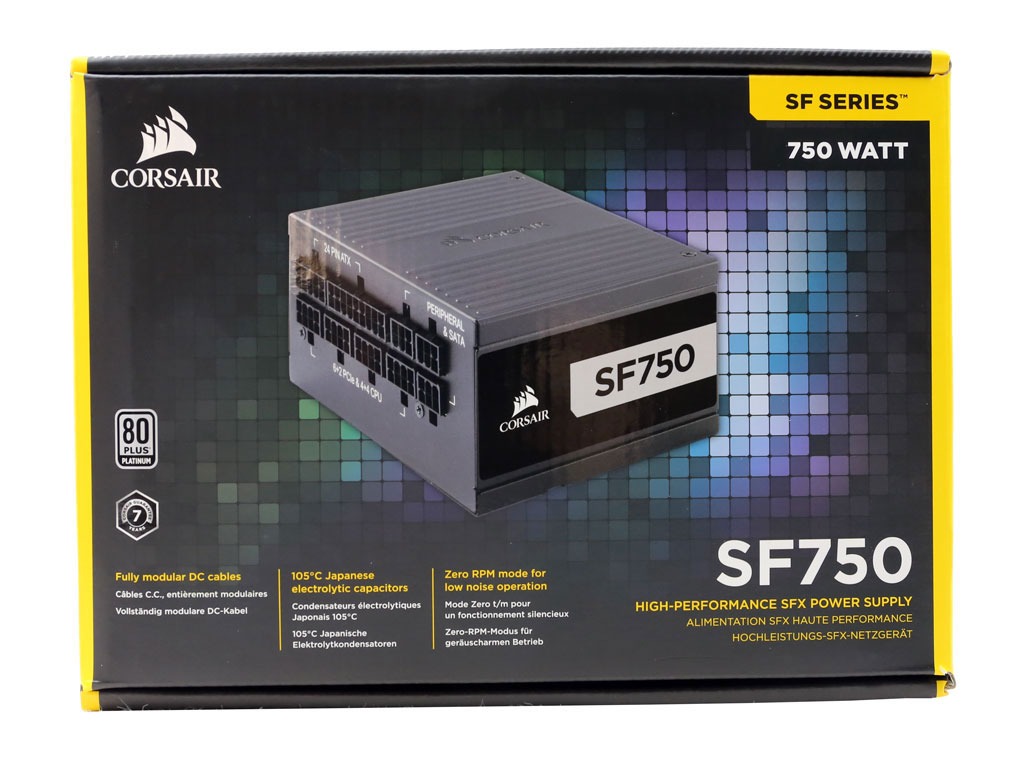 Corsair SF Series SF750 - 750 Watt 80 PLUS Platinum Certified High Performance SFX PSU ...
