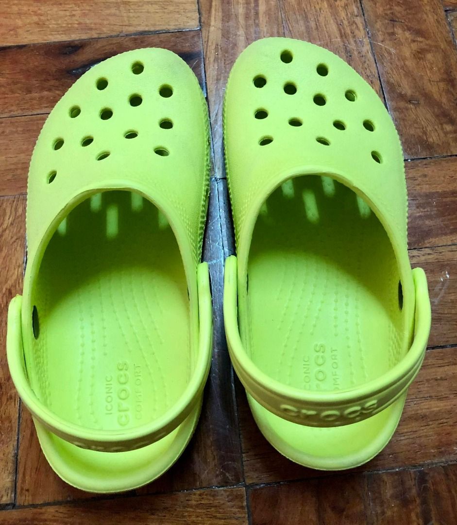 Crocs Kids Class Clog Pink Size 12 Lime Yellow, Babies & Kids, Babies ...