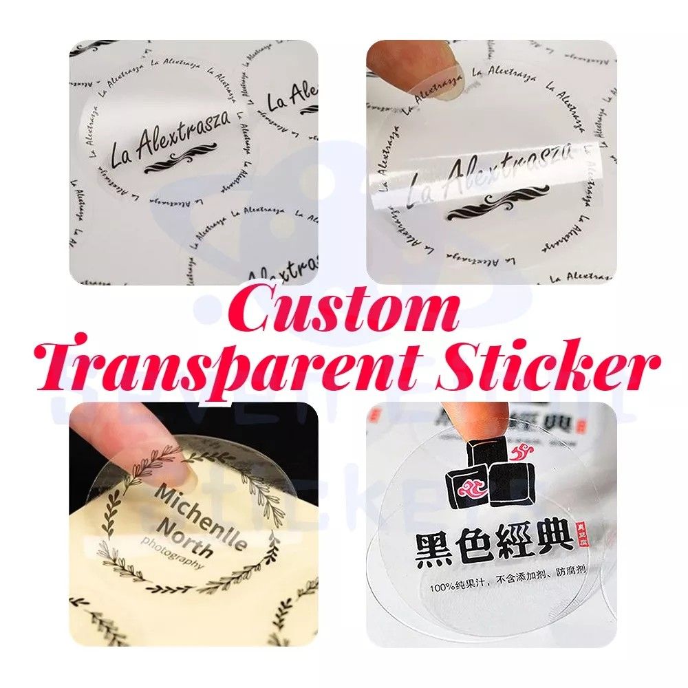 Customize transparent sticker labels in circle/ rectangular/ square 3cm ...