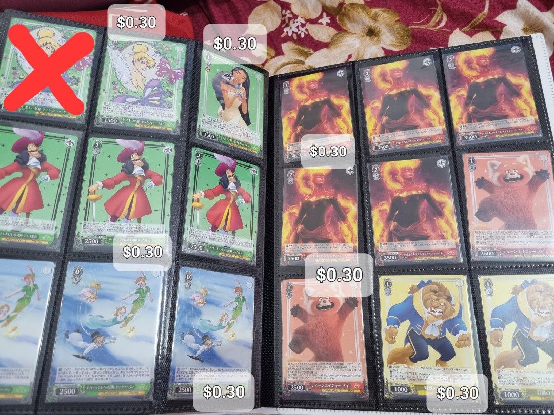 Disney 100 Weiss Schwarz TCG Trading Card Game Authentic (Tinker Bell, Peter Pan, Hook ...