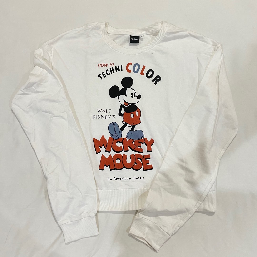 Disney Mickey Mouse White Longsleeves on Carousell