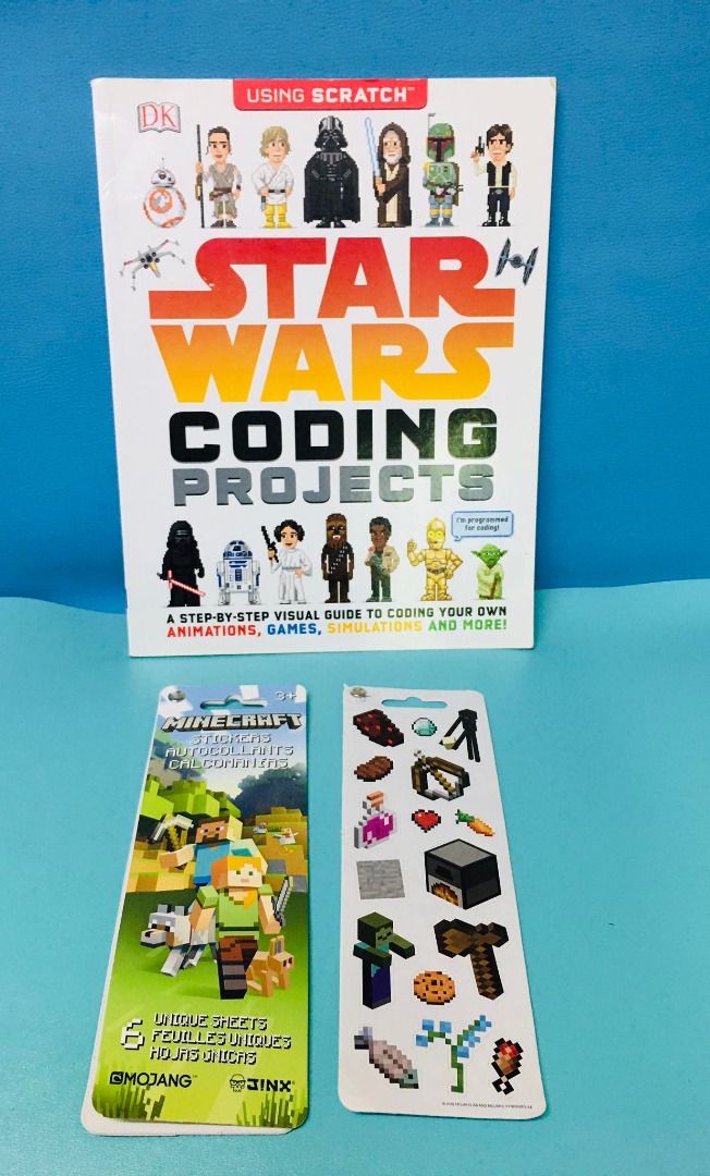 DK Scratch Star Wars Coding Projects with Minecraft Stickers (110 pcs), Hobbies & Toys, Books ...