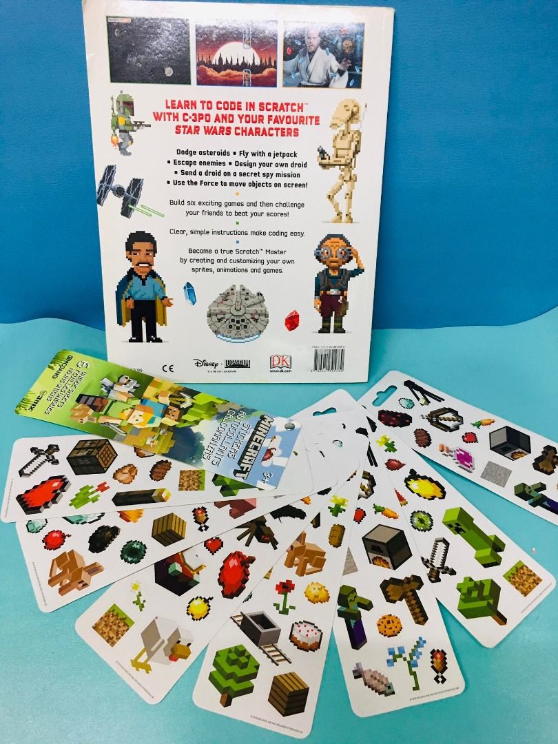 DK Scratch Star Wars Coding Projects with Minecraft Stickers (110 pcs ...