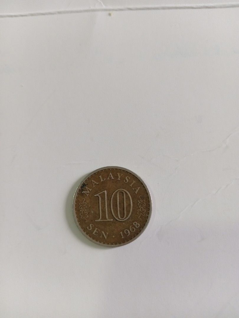 Duit syiling 10 sen, 10 cents coin, Malaysia 1968, Hobbies & Toys ...